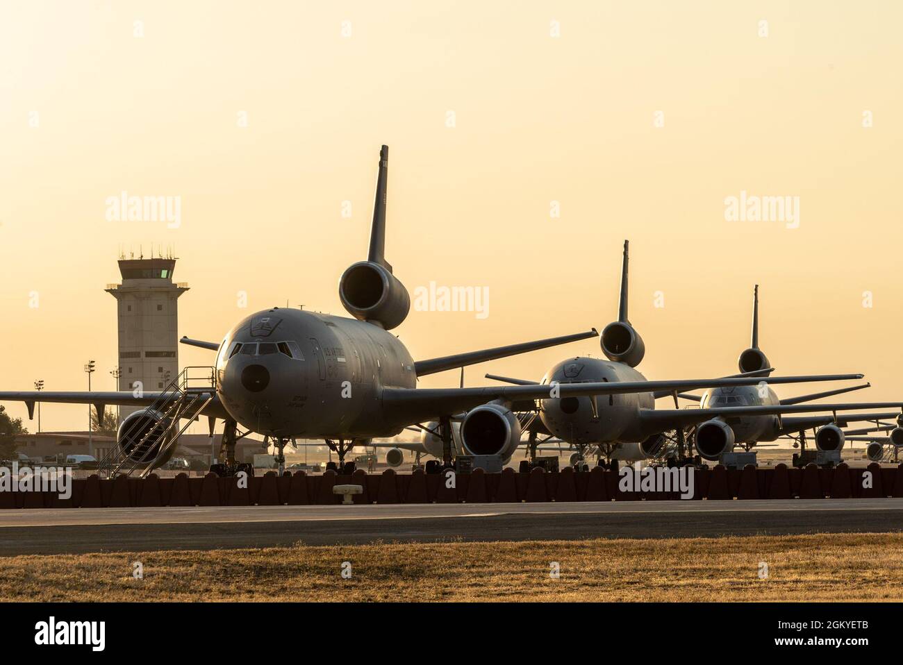 KC-10 Extenders are parked on the flight line July 28, 2021, at Travis ...