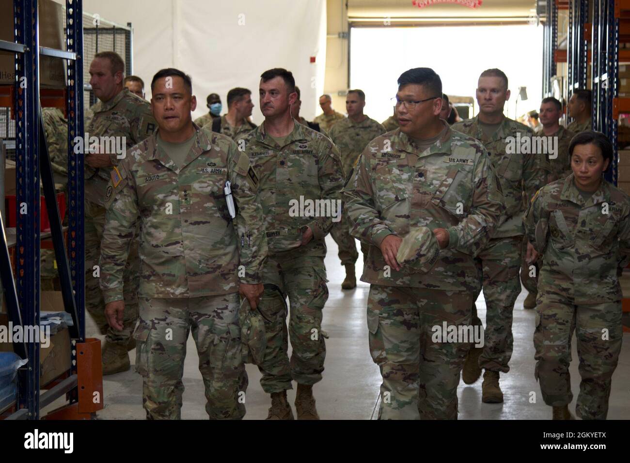 Lt. Gen. Antonio A. Aguto, commanding general of First Army (left ...