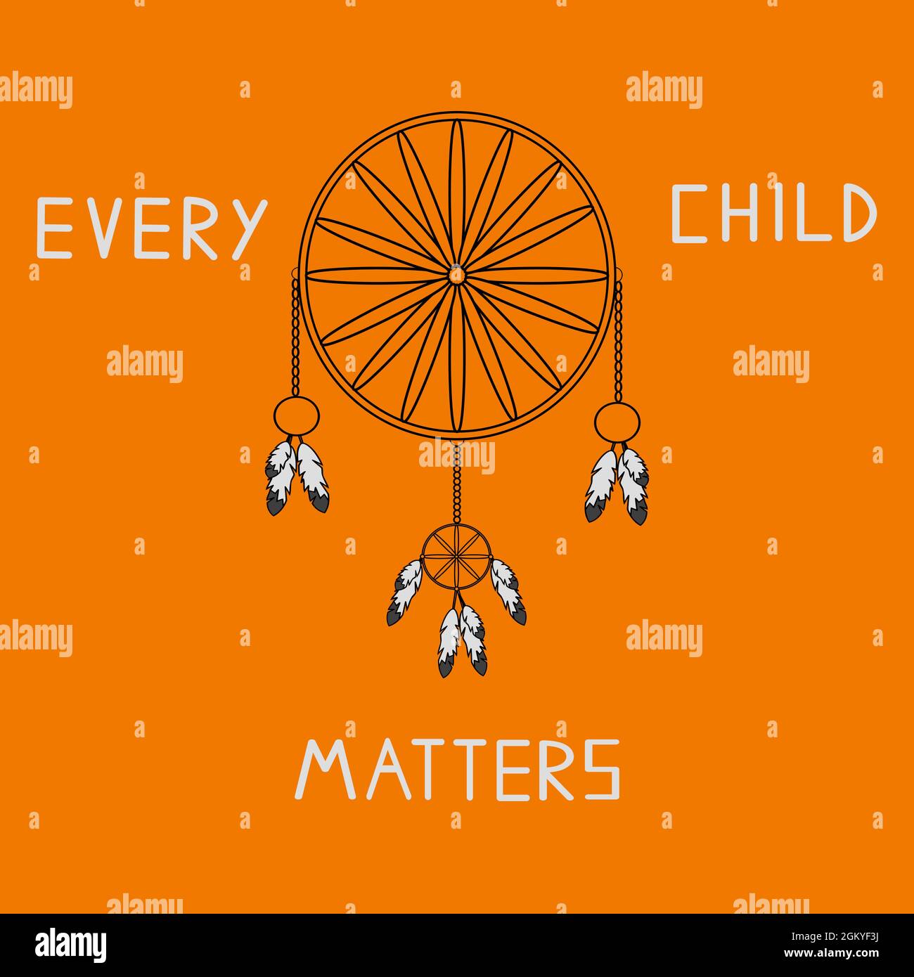 Every Child Matters Logo Design. Vector Illustration. Canadian ...