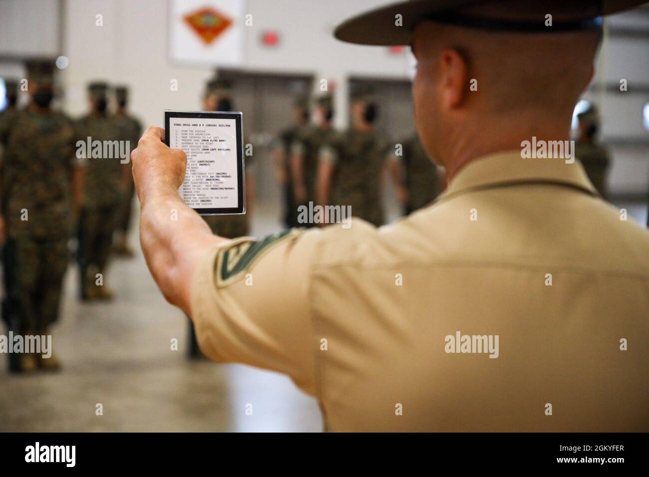 Staff Sgt. Forrest Johnson, a drill instructor with Golf Company, 2nd ...