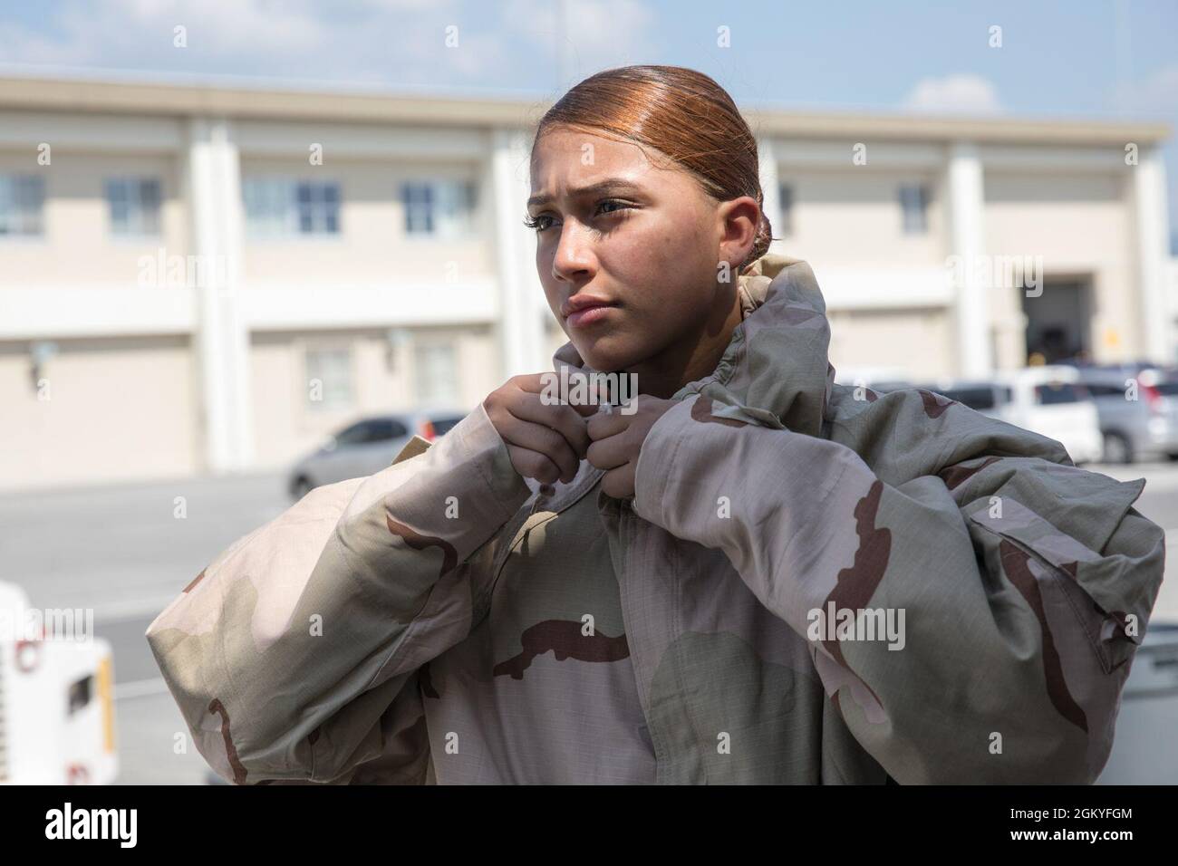 U.S. Marine Corps Cpl. Magdalena Vargas, a Marine aviation supply ...