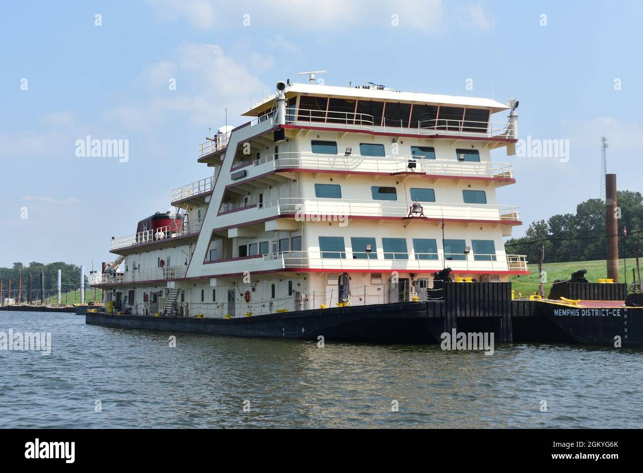 The Motor Vessel Mississippi, moored at Ensley Engineer Yard in Memphis ...