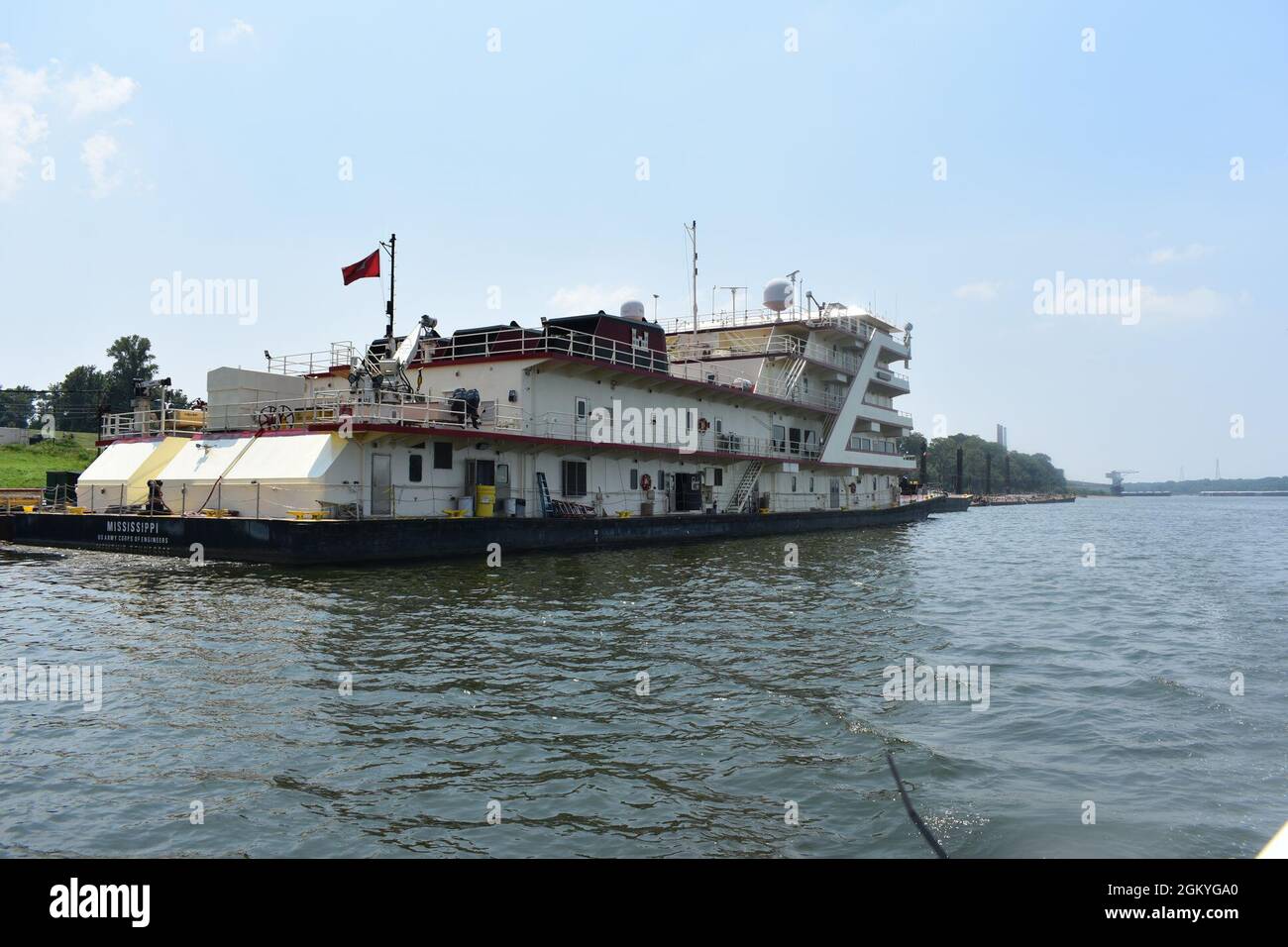 The Motor Vessel Mississippi, moored at Ensley Engineer Yard in Memphis ...
