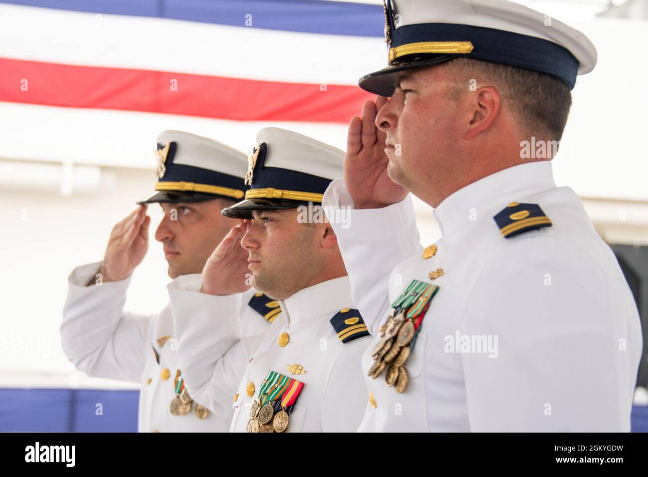 Three commanding officers of newly commissioned fast response cutters ...