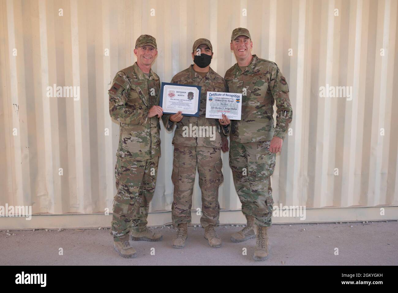 U.S. Air Force Brig. Gen. Christopher Sage, left, 332nd Air ...