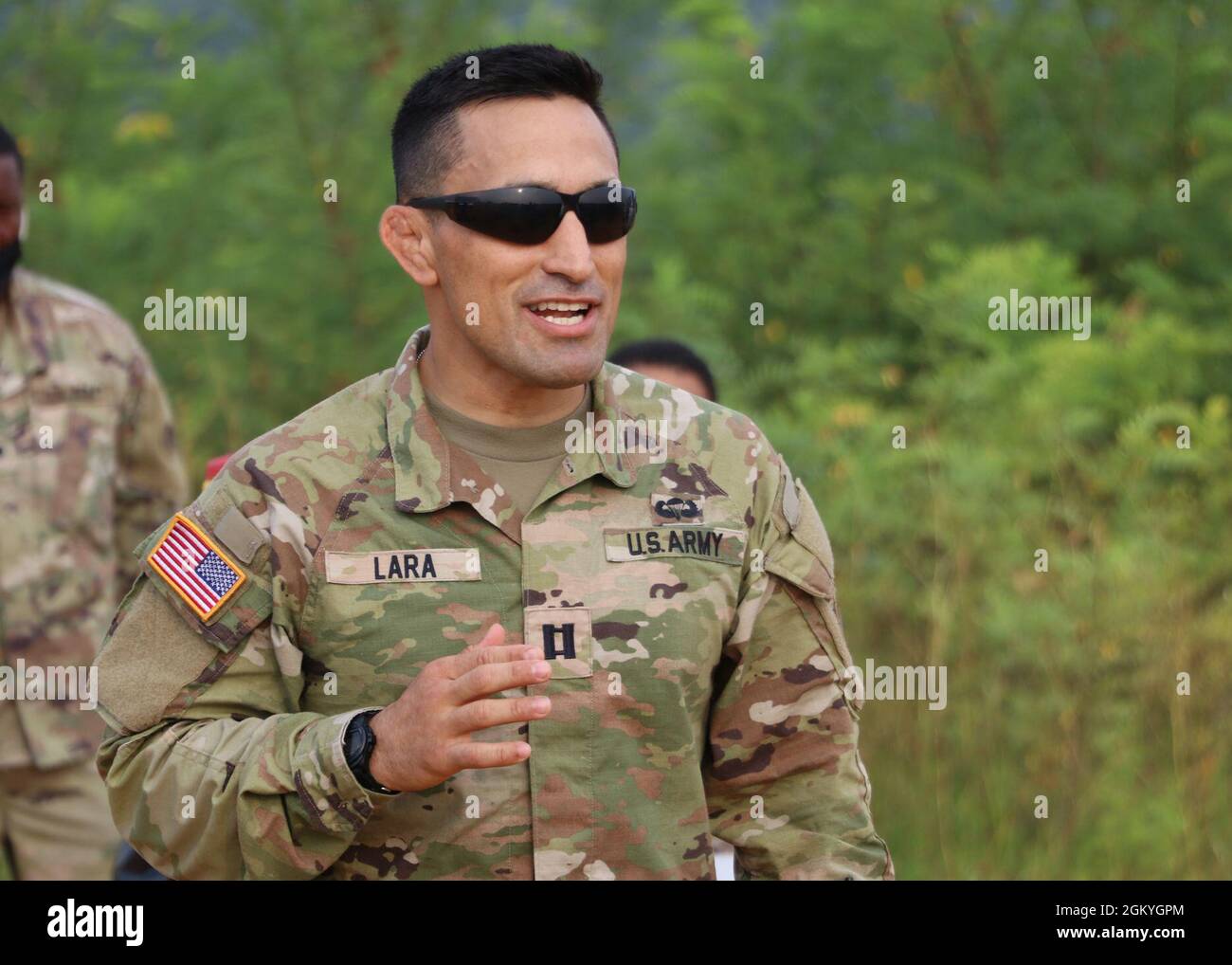 Capt. Marco Lara, commander, Headquarters and Headquarters Company ...