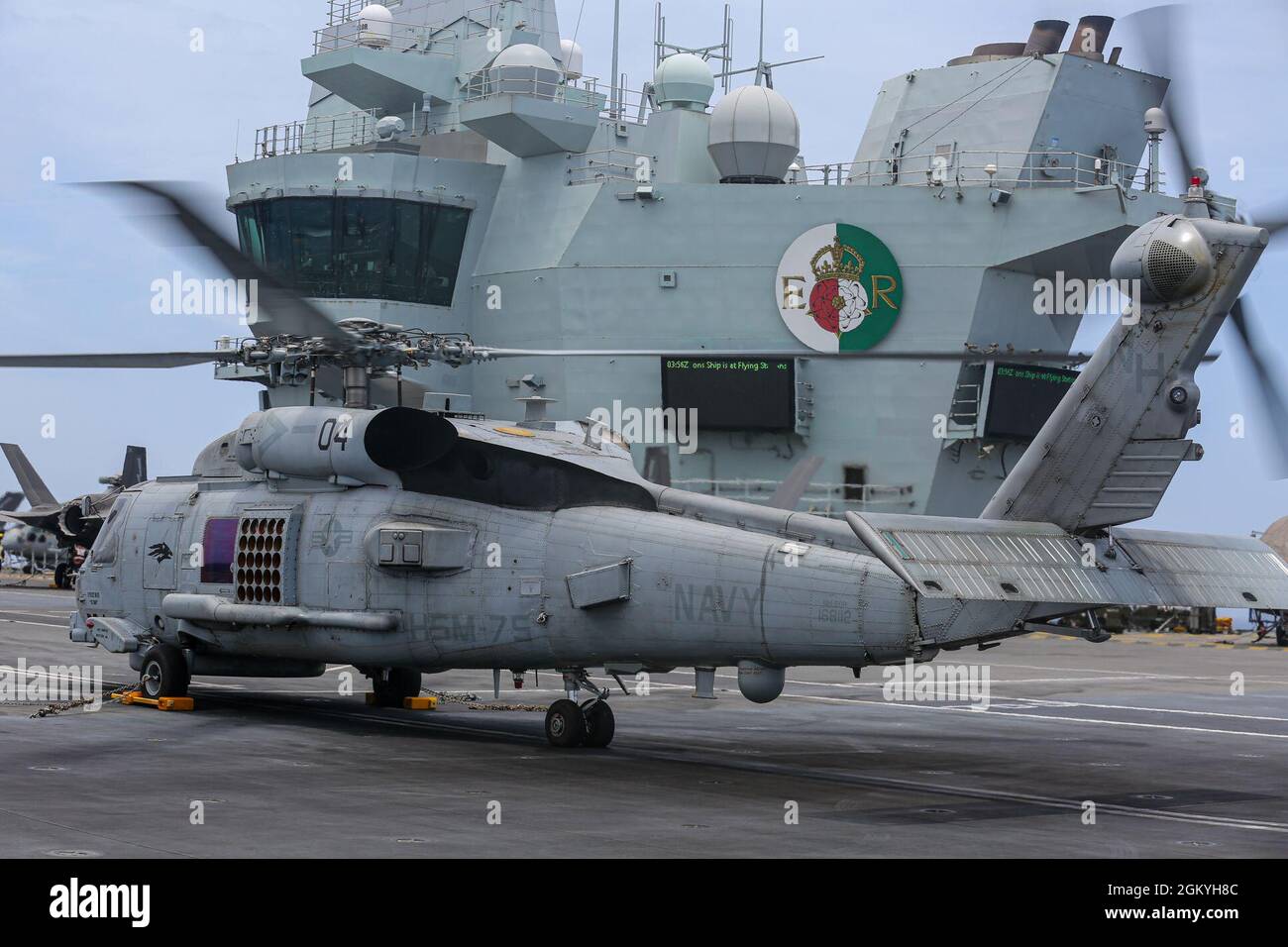 An MH-60R from the "Pit Vipers" of Helicopter Support Maritime 75 ...
