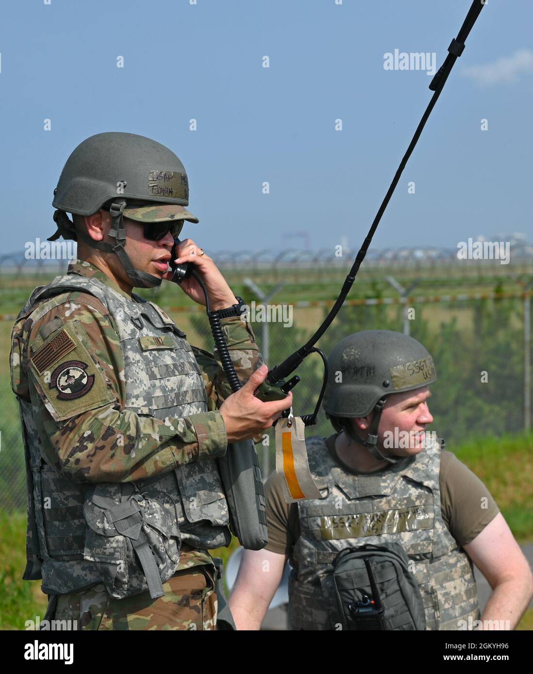 Master Sgt. Edwin Diaz, mobile tower flight data technician for the 8th Operations Support ...