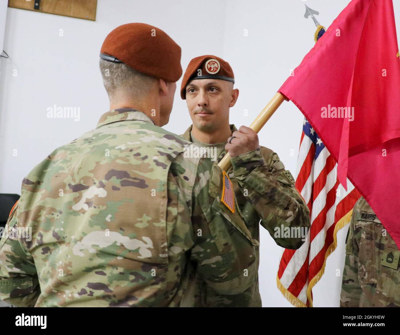 SINAI PENINSULA, Egypt - Capt. Harrison Majors (right), receives the ...