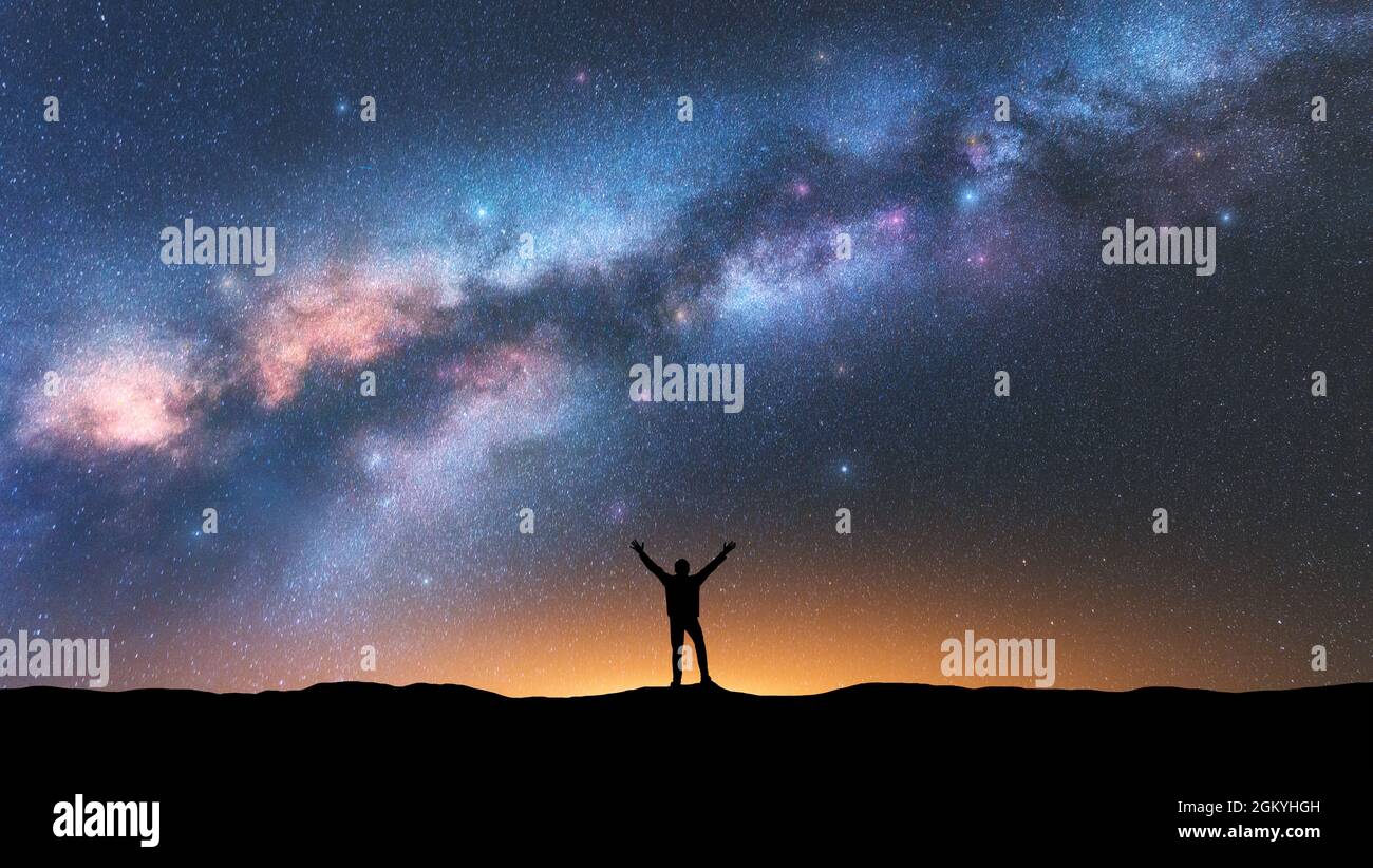 Man alone at night hi-res stock photography and images - Alamy