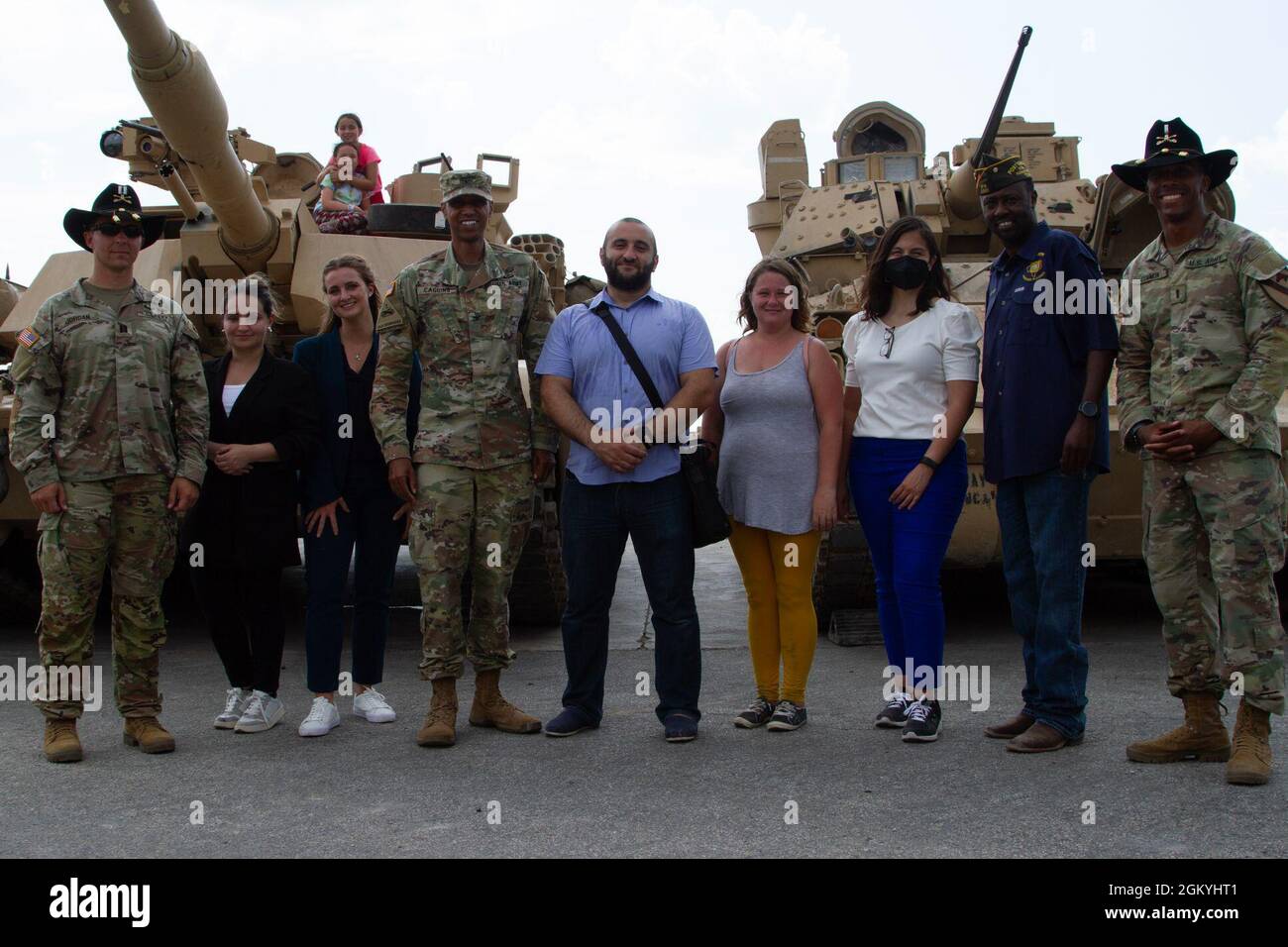 Civilians with 3-8 Cav. on Fort Hood, Tx July 29, 2021. After being ...