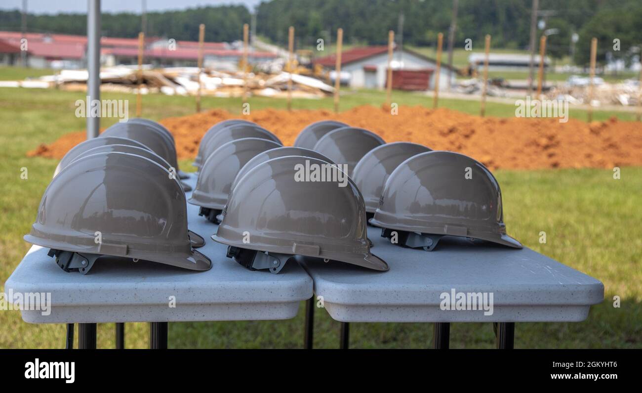Hard hats and shovels wait for state, county, city, business, and ...