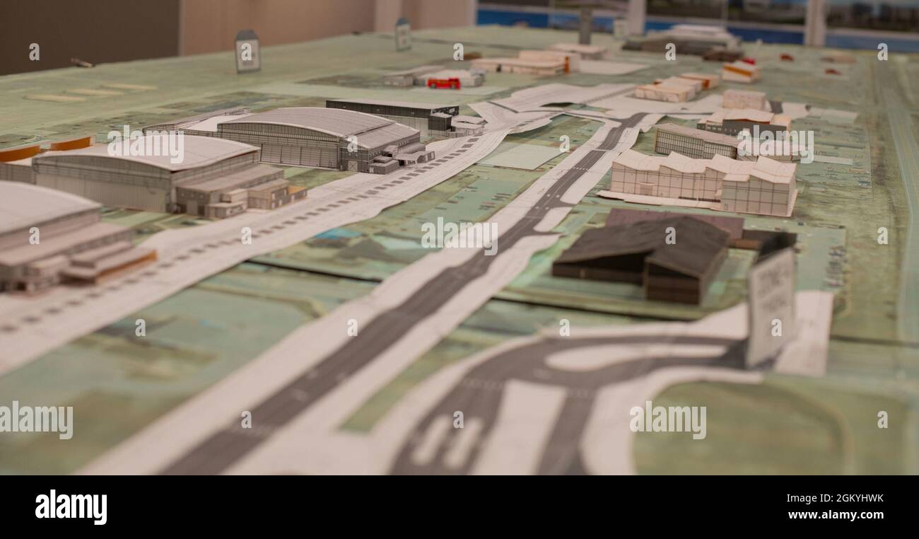 A 3D flight line shows future structures at Tyndall Air Force Base ...