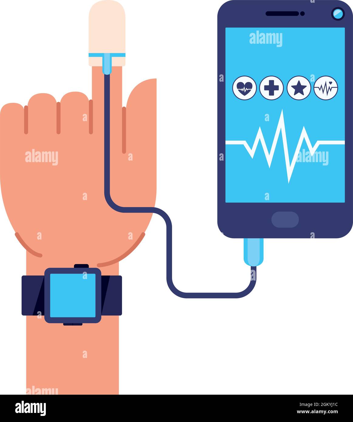 Health sensor app Stock Vector Images - Alamy