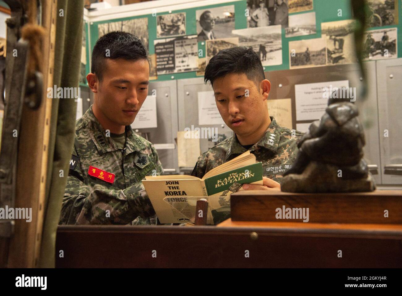 Republic of Korea Marine Corps Captain Yungi Jung (Left), an Operations ...