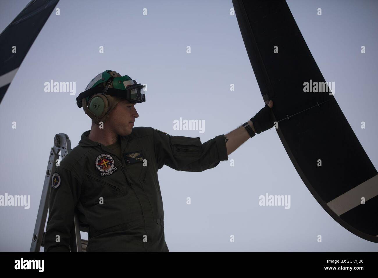 U.S. Marine Corps Cpl. Andrew Campbell, a loadmaster with Marine Aerial ...