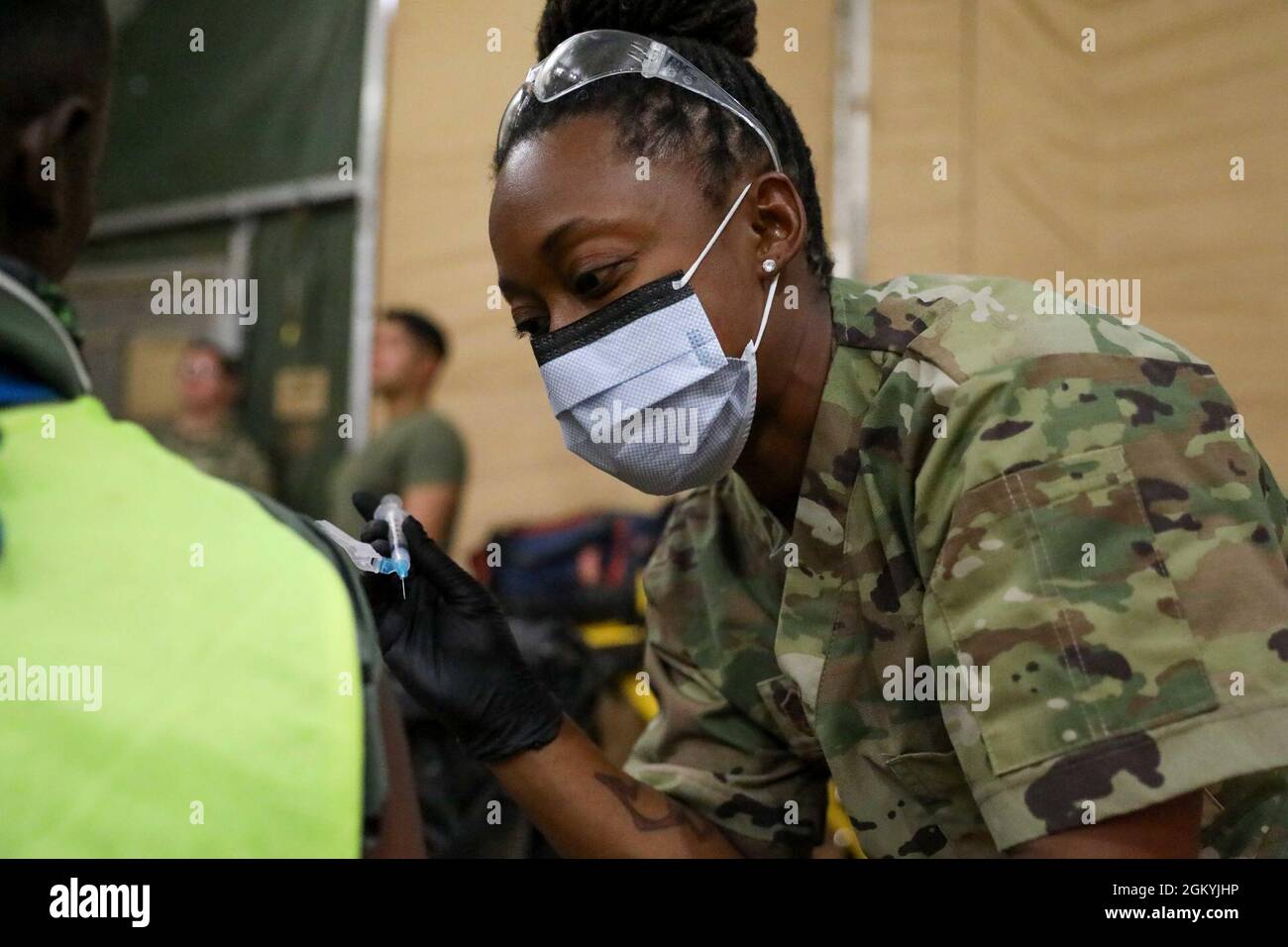 U.S. Air Force medic, Master Sgt. Leticia Brazil, 776th Expeditionary ...