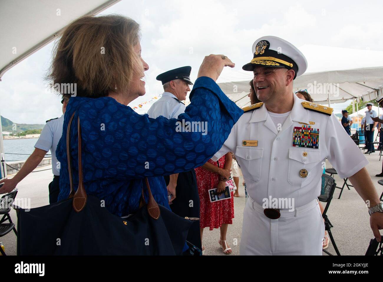 SANTA RITA, Guam (July 29, 2021) - Rear Adm. Benjamin Nicholson, right ...