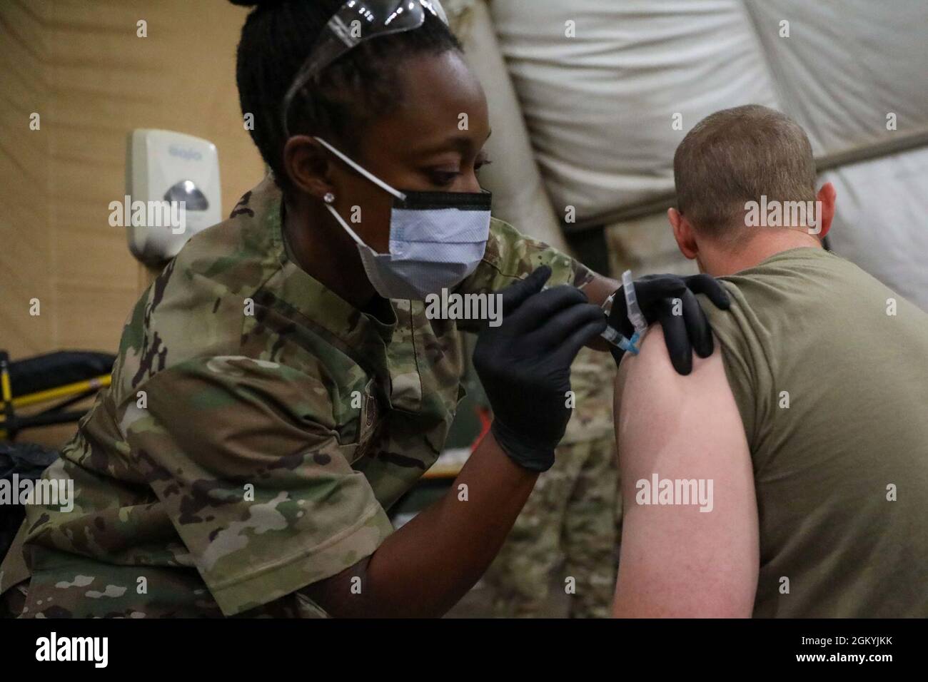 U.S. Air Force medic, Master Sgt. Leticia Brazil, 776th Expeditionary ...