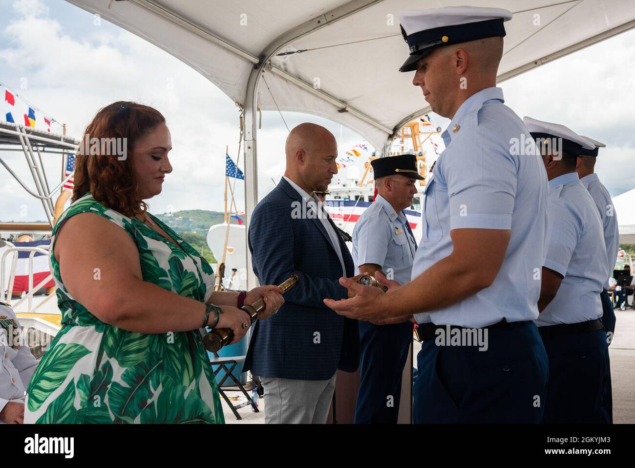 SANTA RITA, Guam (July 29, 2021) - (From left) Whitney Hazard Samaroo ...