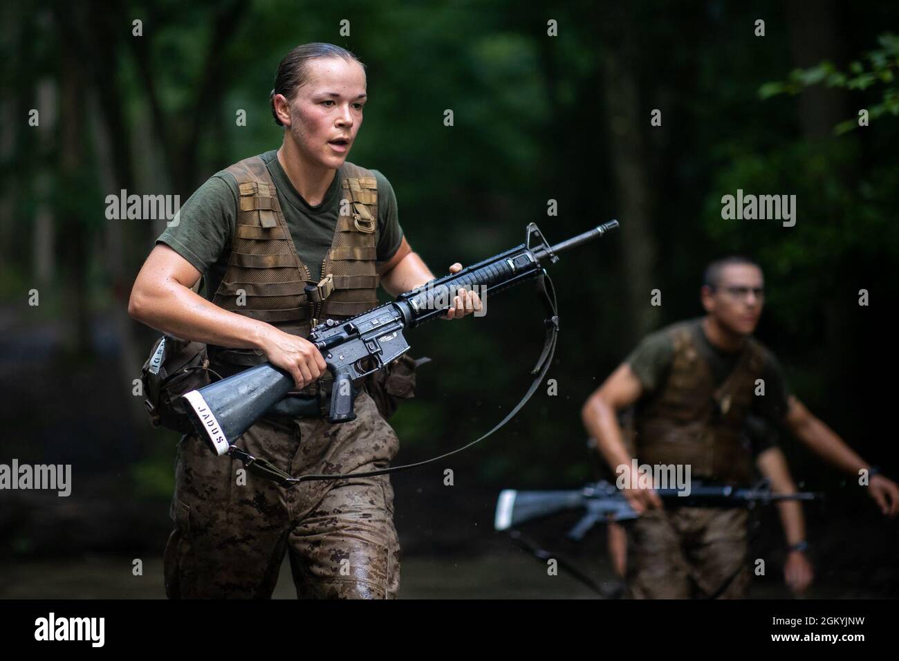 U.S. Marine Corps officer candidates with Delta Company participate in ...