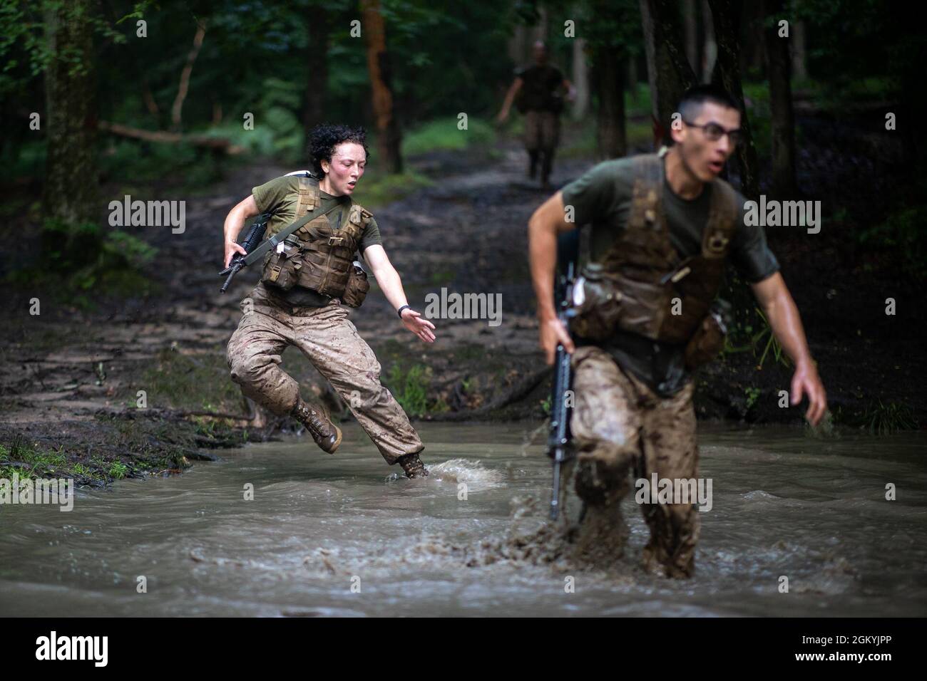 U.S. Marine Corps officer candidates with Delta Company participate in ...