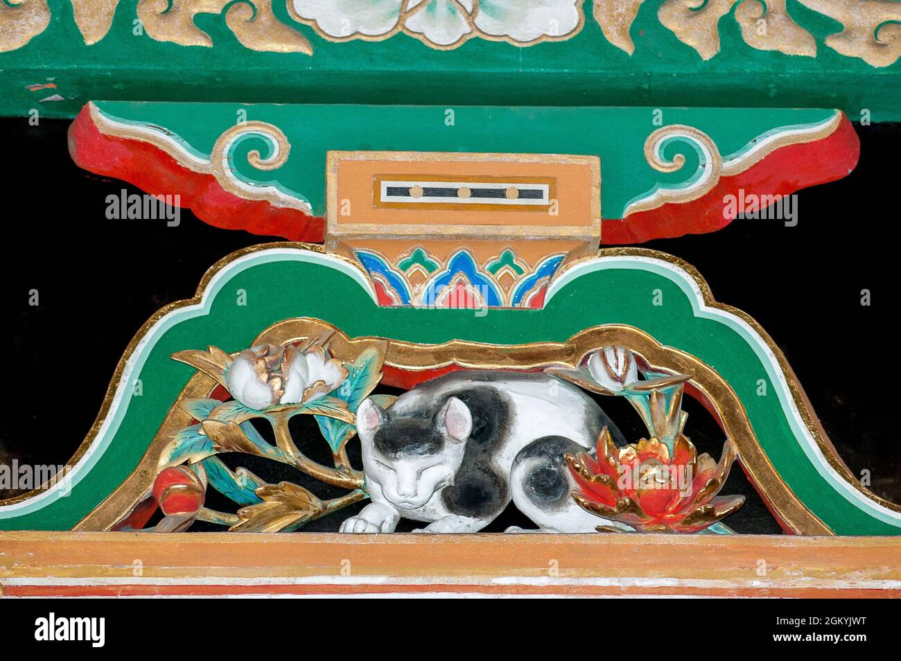 Japanese Toshogu cat, Nikko, Japan Stock Photo - Alamy
