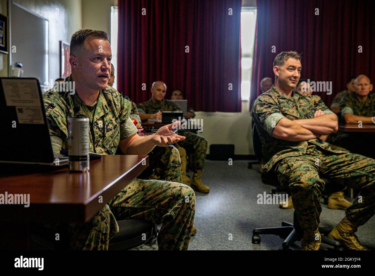 U.S. Marine Corps Gunnery Sgt. Grant Bartscher, the career planner with ...