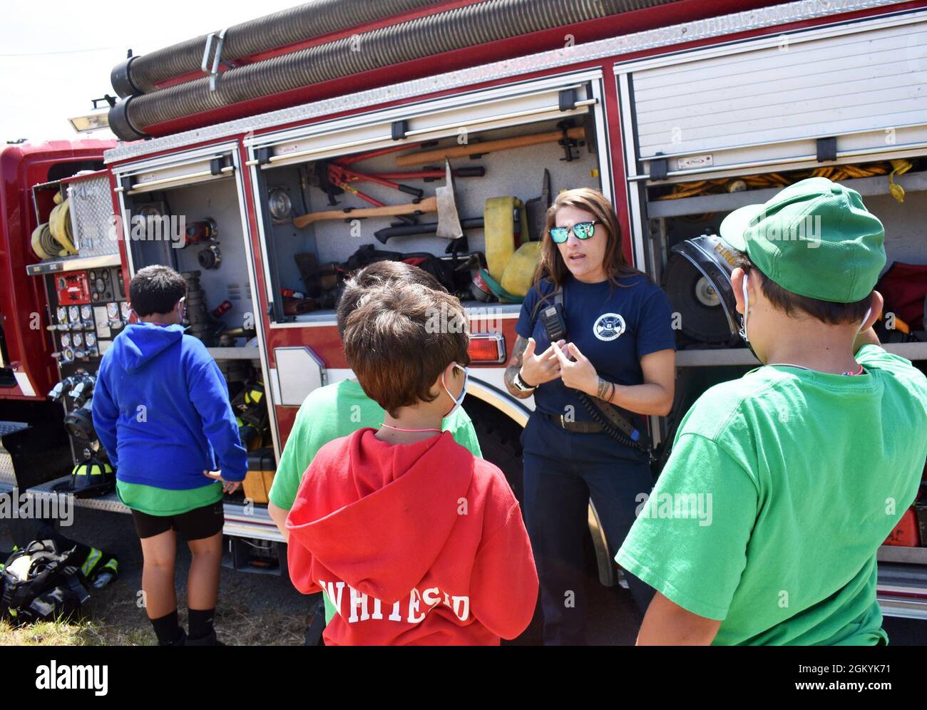 Firefighter Andrea Kiser with the Presidio of Monterey Fire Department ...