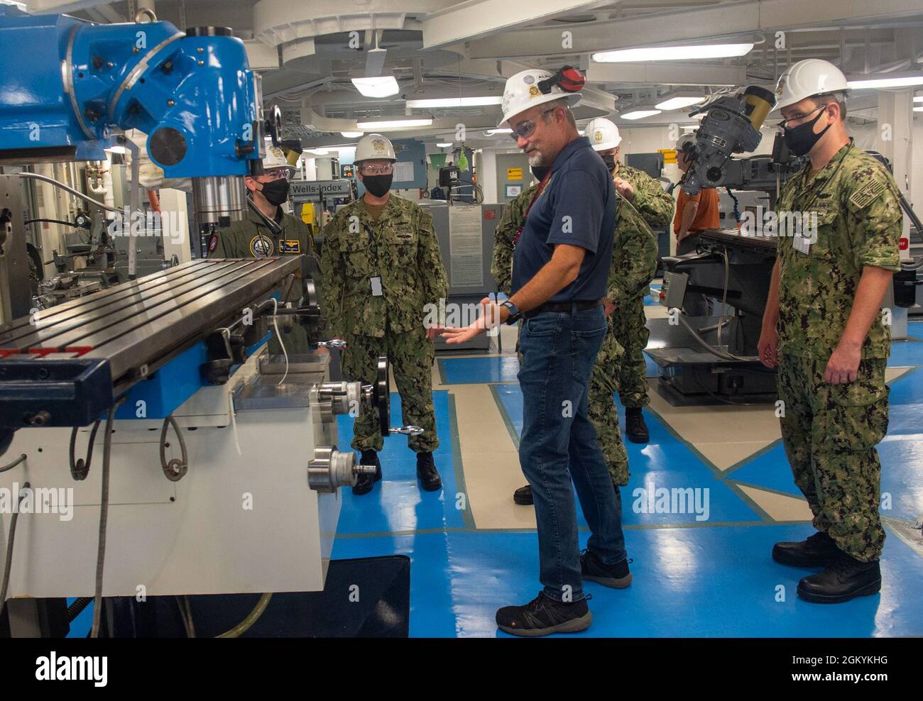 PCU John F. Kennedy Commanding Officer Capt. T. R. Marzano inspects the ...