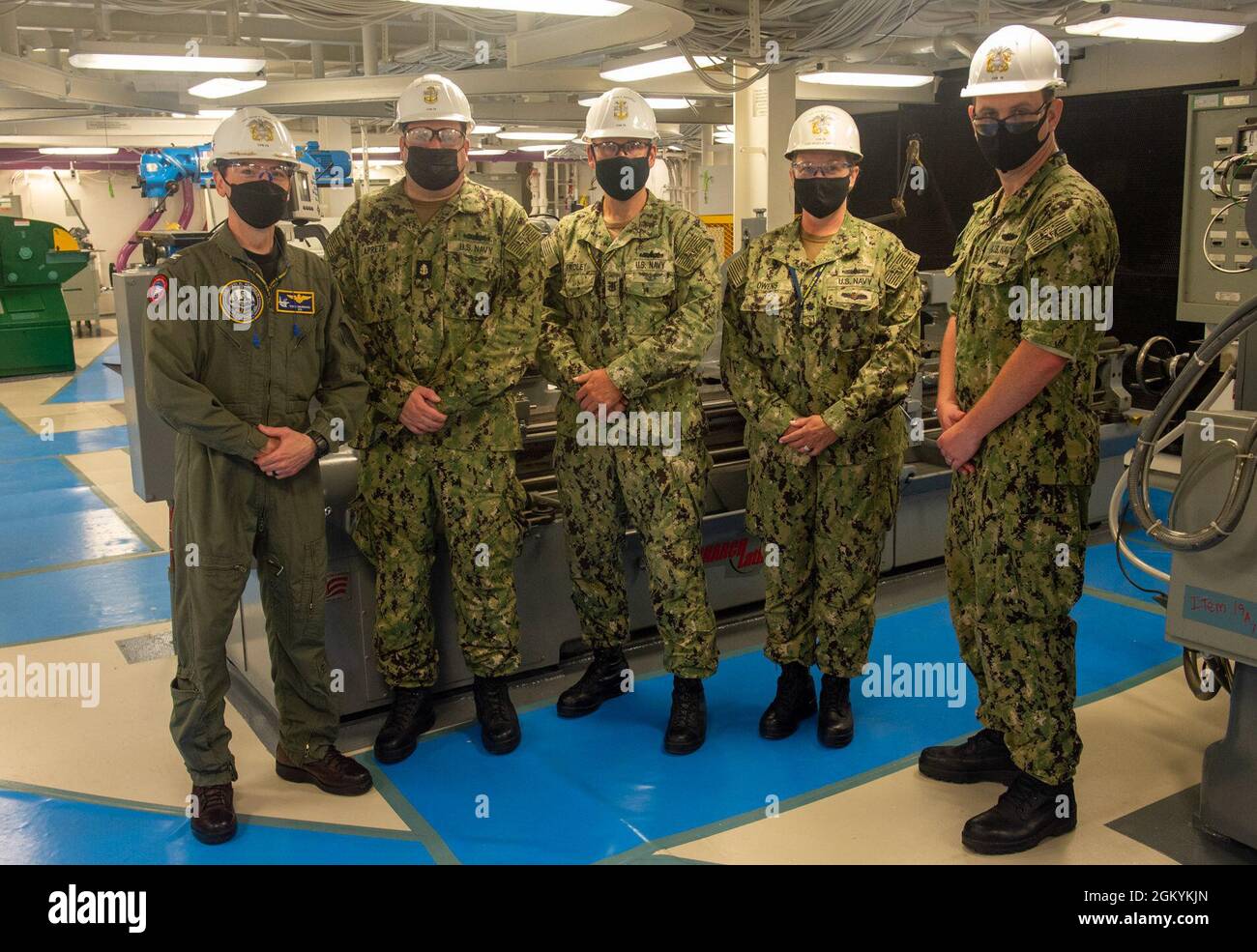 PCU John F. Kennedy Commanding Officer Capt. T. R. Marzano inspects the ...