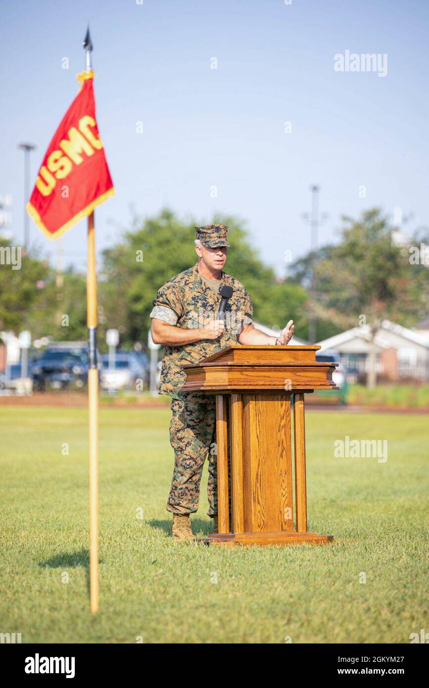 Brig. Gen. Timothy Adams, outgoing commanding general, 4th Marine ...