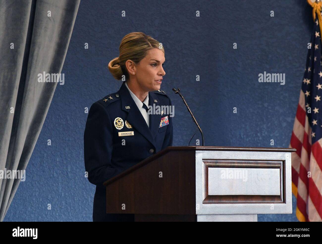 U.S. Air Force Maj. Gen. Michele Edmondson, Second Air Force commander ...