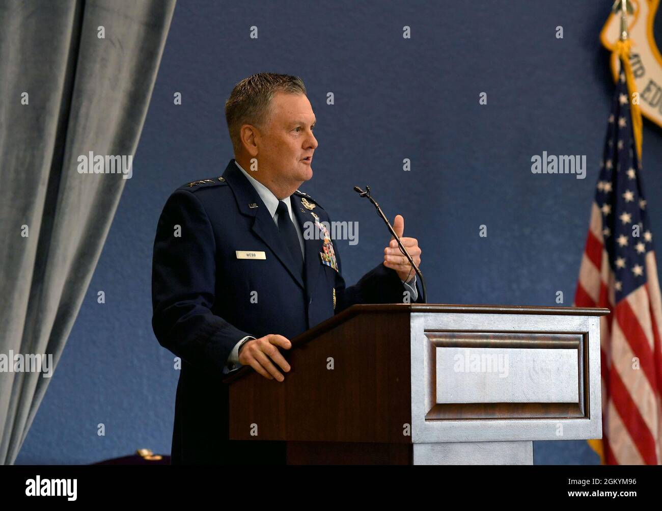 U.S. Air Force Lt. Gen. Brad Webb, commander of Air Education and ...