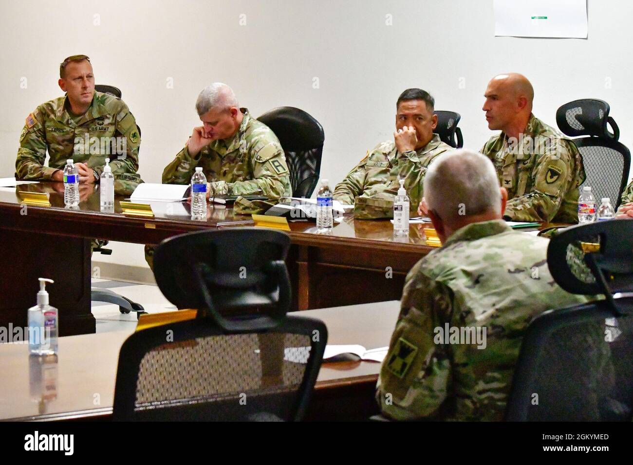 Col. James Brady, commander, U.S. Garrison Fort Bliss, provides and ...