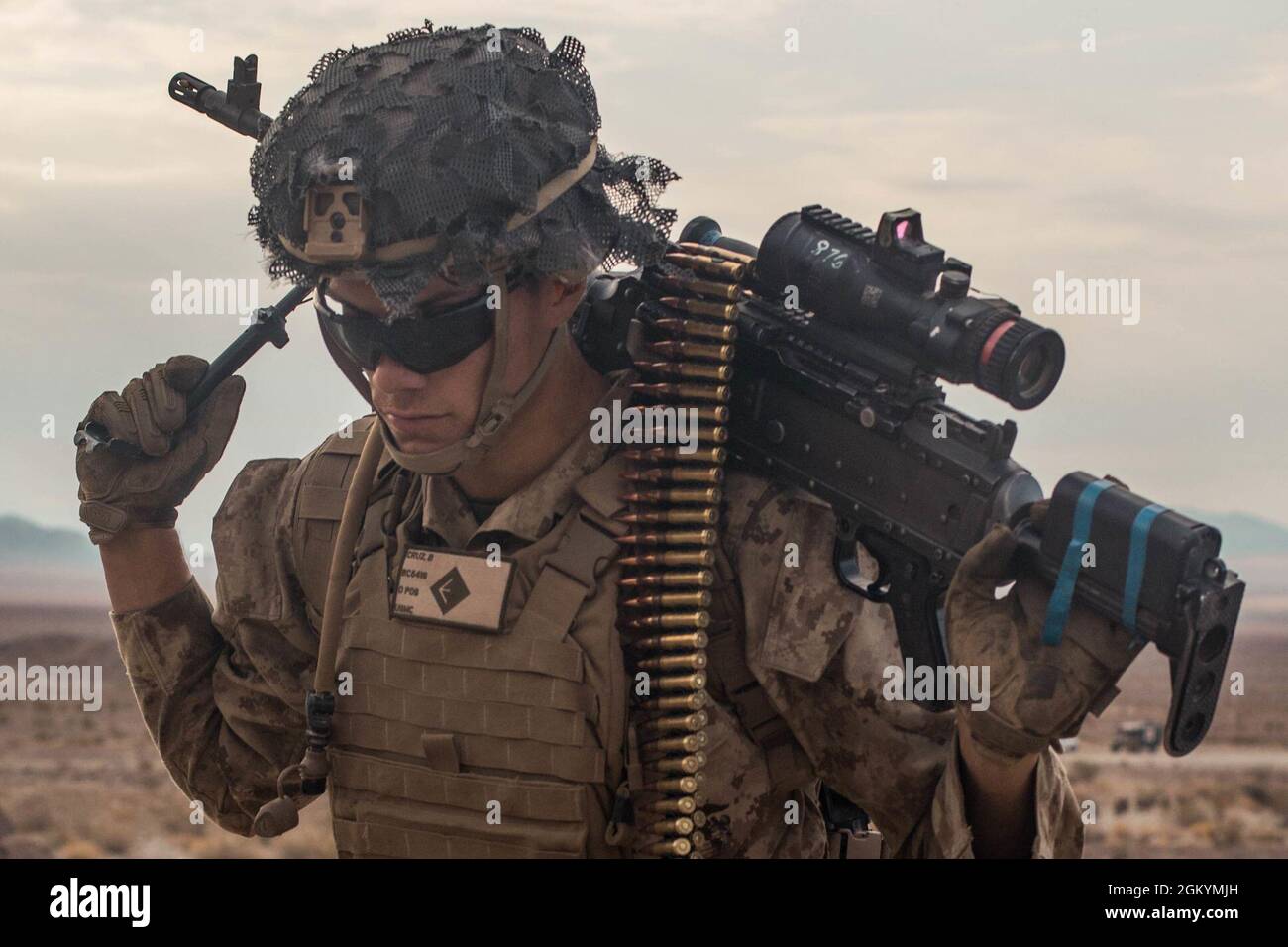 Lance Cpl. Brian Cruz, a machine gunner with Echo Company, 2nd ...
