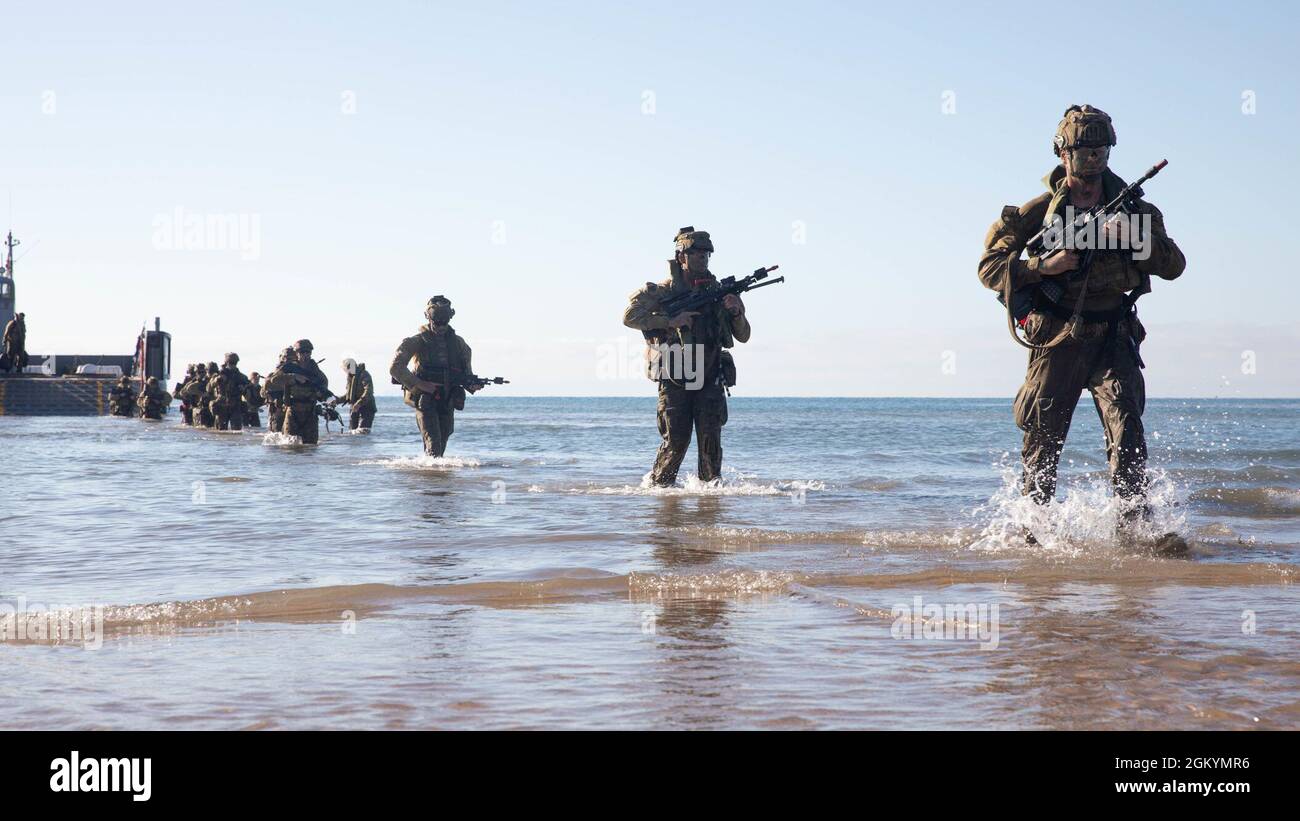 U.S. Marines with 1st Battalion, 7th Marines, British Royal Marines ...