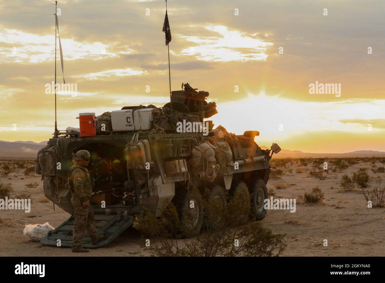 A Soldier with the Charlie Company 1-185th Infantry Regiment ...