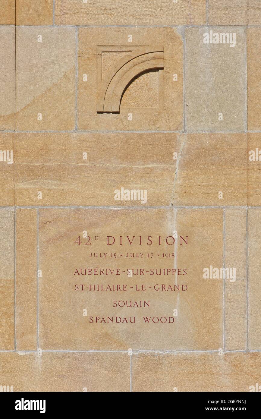 The First World War Sommepy American Monument on the crest of Blanc ...