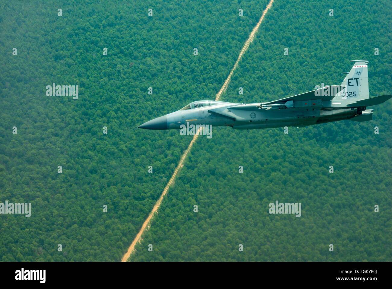 A USAF F-15C number 82-0025, assigned to Eglin Air Force Base, Florida ...