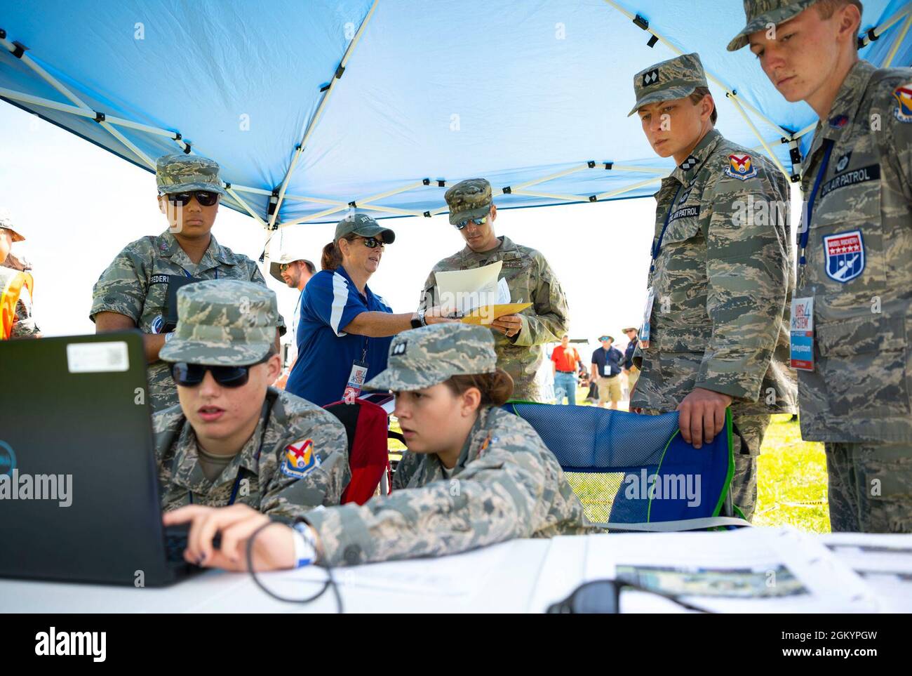 An Air Force Special Operations Command MQ-9 Reaper sensor operator ...