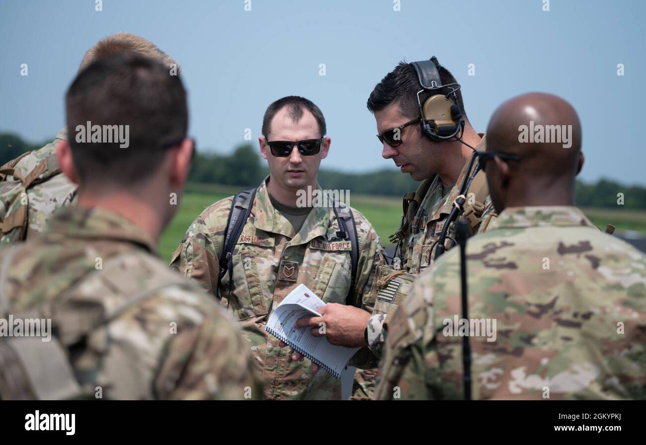 U.S. Air Force Senior Master Sgt. Daniel Graham, a landing zone ...