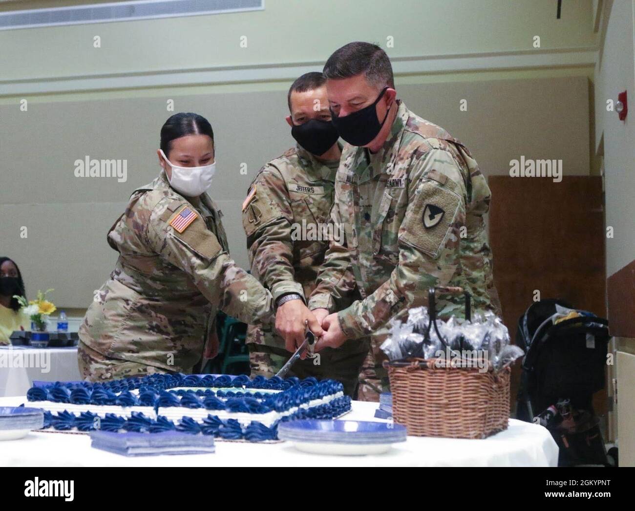 U.S. Army Brig. Gen. Jasper Jeffers (right), 3rd Infantry Division ...