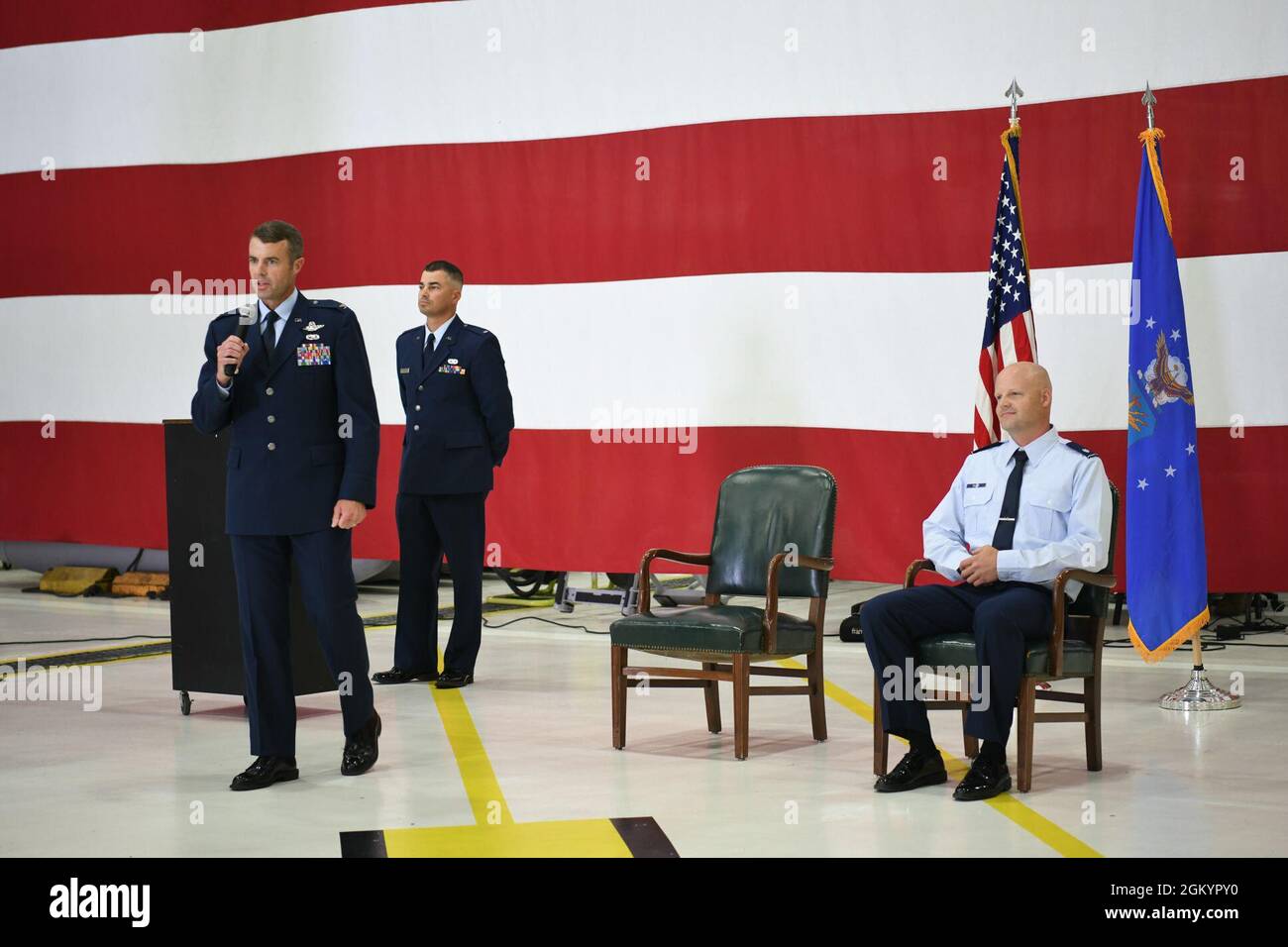 U.S. Air Force Col. Jeff Edwards, 173rd Fighter Wing commander, speaks ...