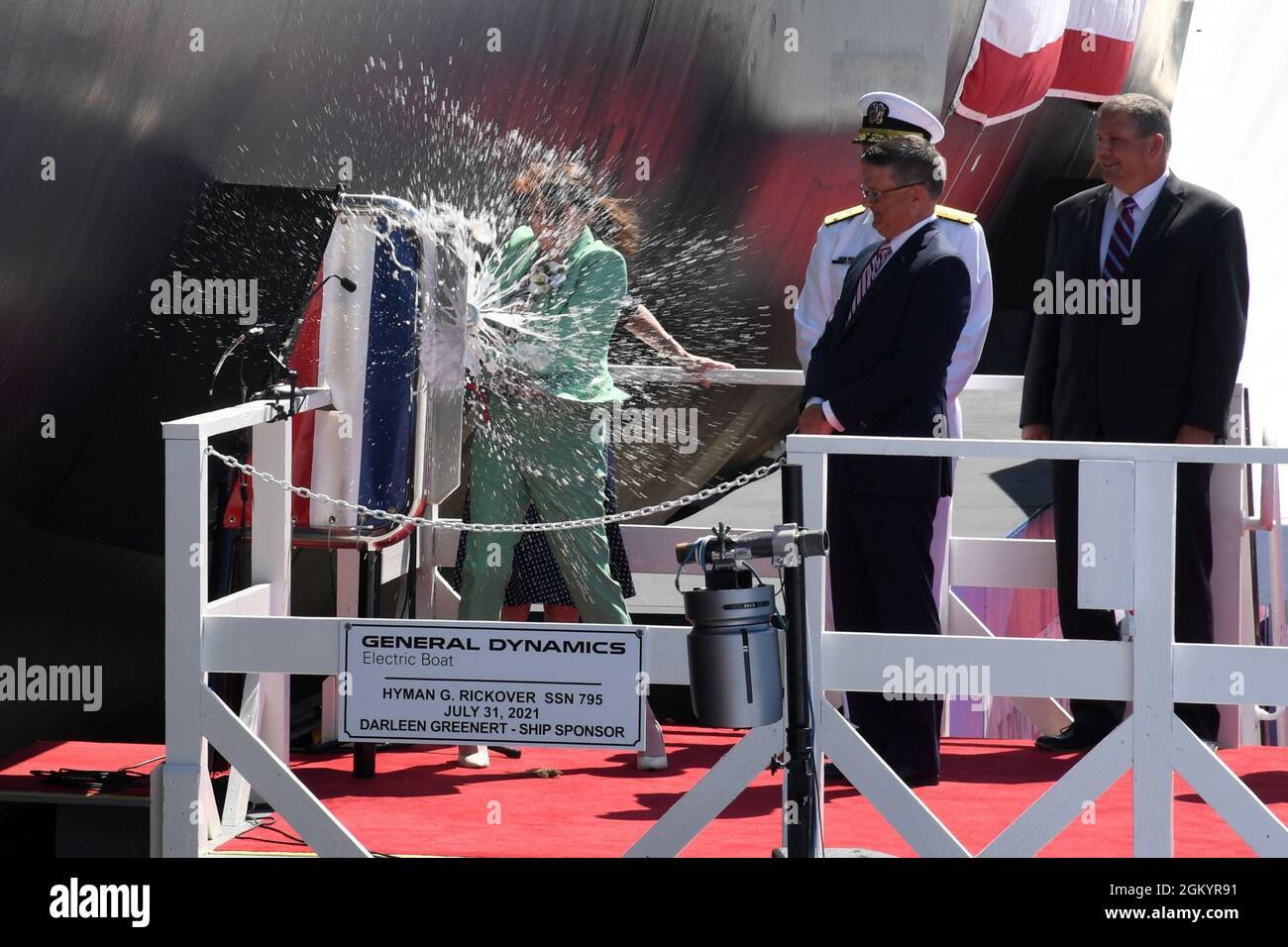 210731-N-GR655-299 GROTON, Conn. (July 31, 2021) – Sarah Greenert ...