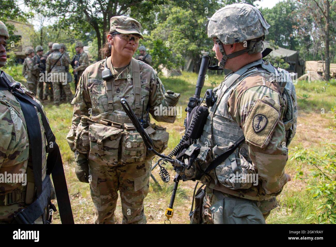 Sgt. 1st Class Rocio Lucero, an observer coach/trainer for 3rd ...