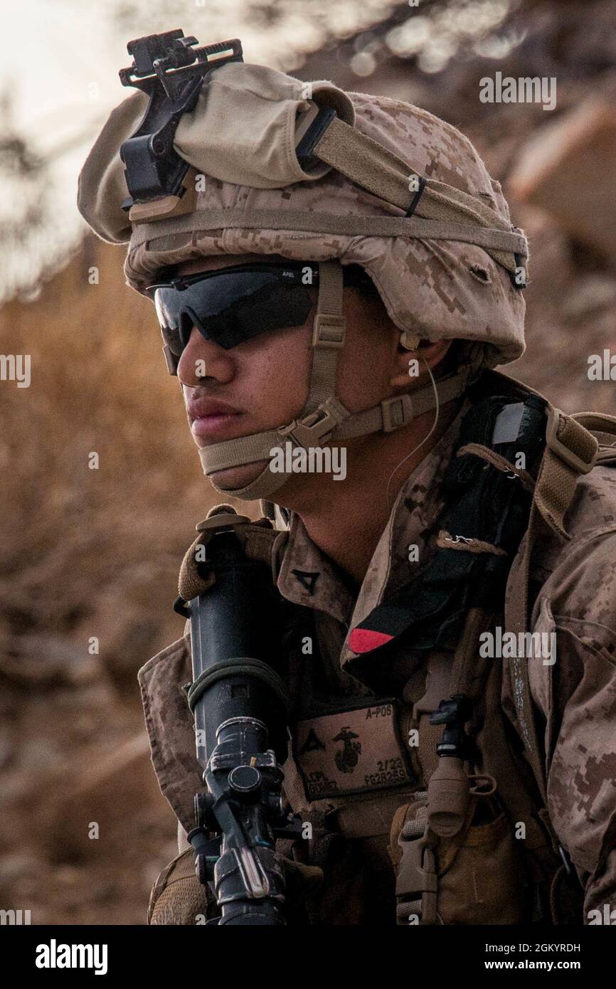 Lance Cpl. Jeremy Gomez, a rifleman with Fox Company, 2nd Battalion ...