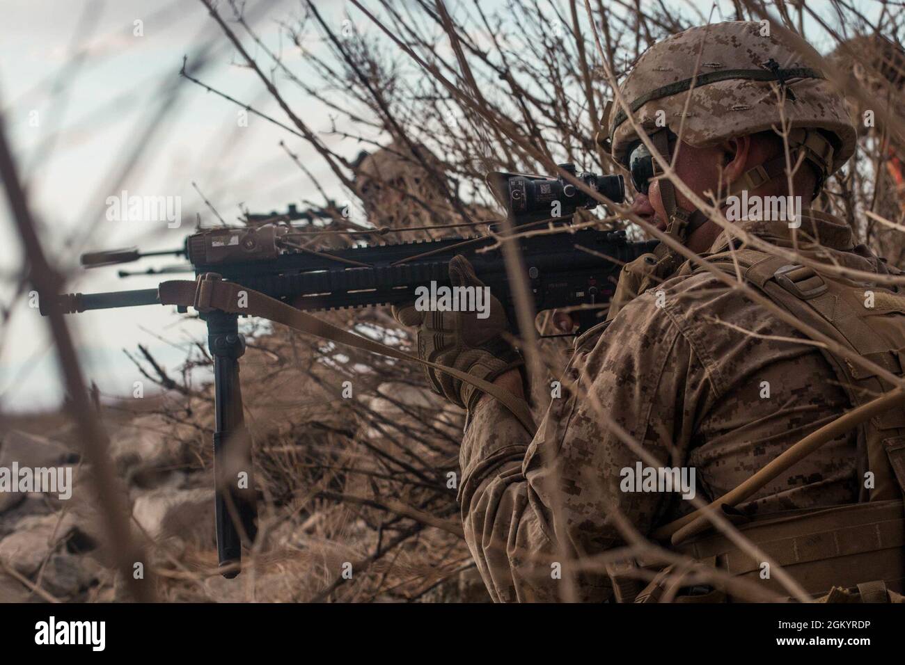 Marines with Fox Company, 2nd Battalion, 23rd Marines, 4th Marine ...