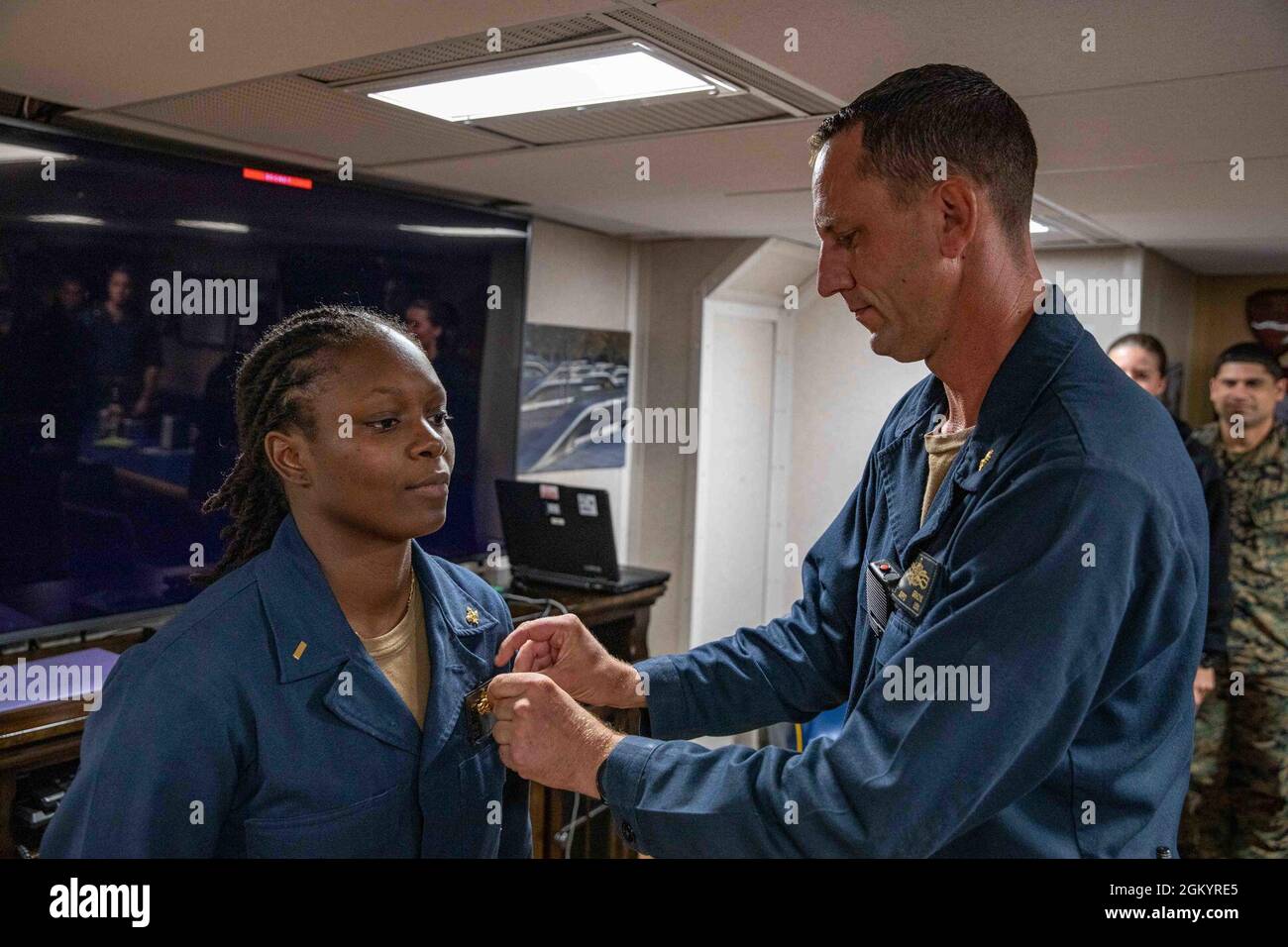 U.S. Navy Lt. Stanley Gracyk, assigned to the San Antonio-class ...