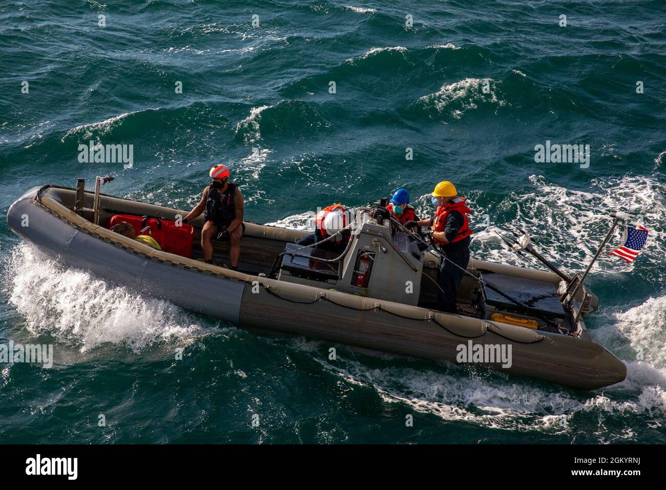 MEDITERRANEAN SEA (July 31, 2021) Boatswain’s Mate Seaman Eli Duncan ...